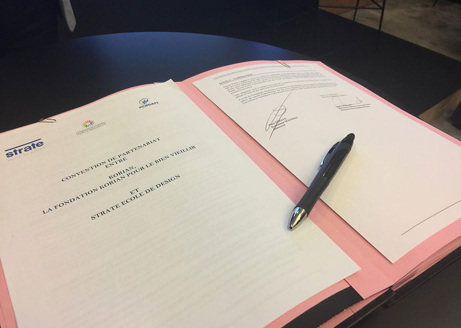 Signature partenariat Cadre Strate-Korian | Strate, école de design